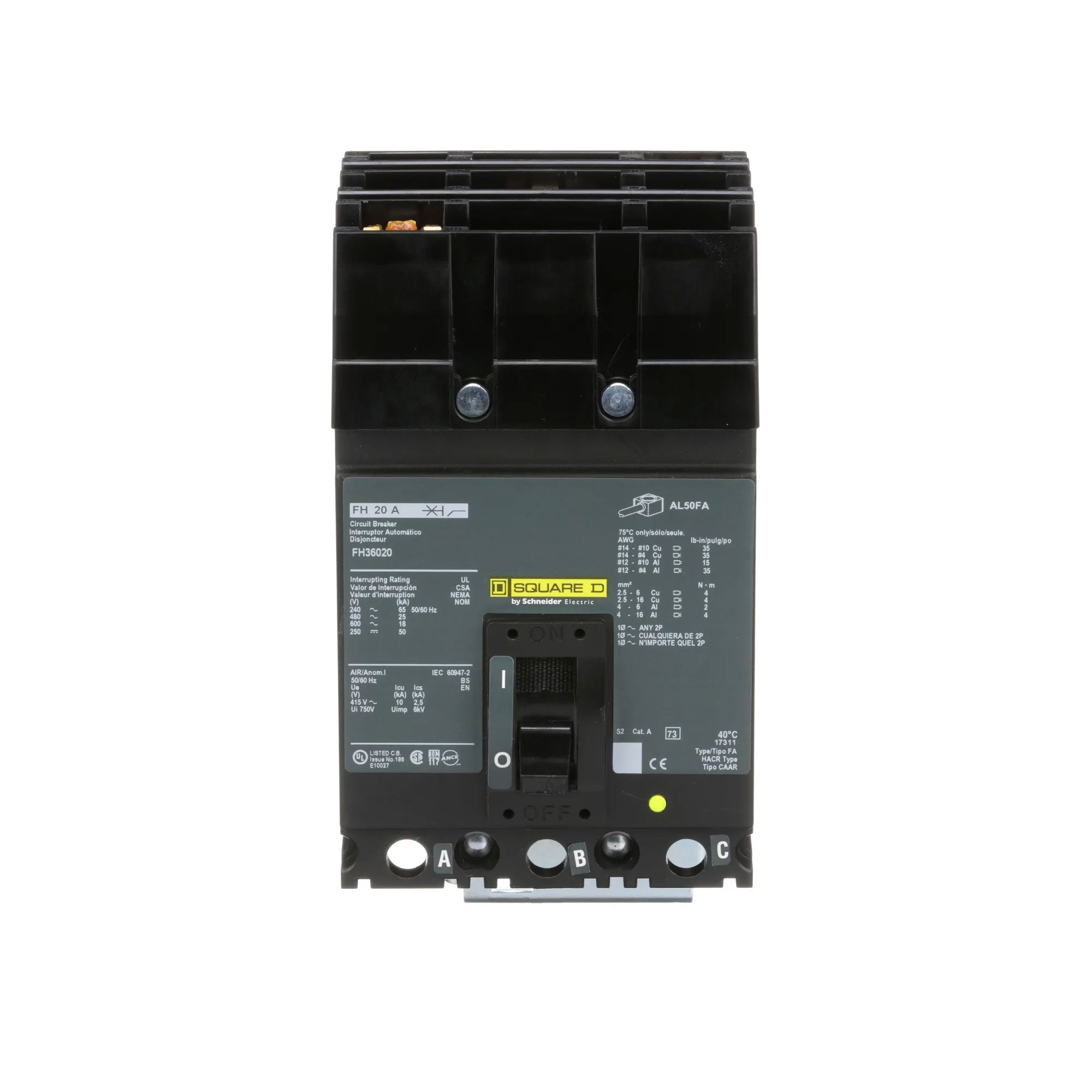 FH36020 - Square D - Molded Case Circuit Breaker – SimplyBreakers.com