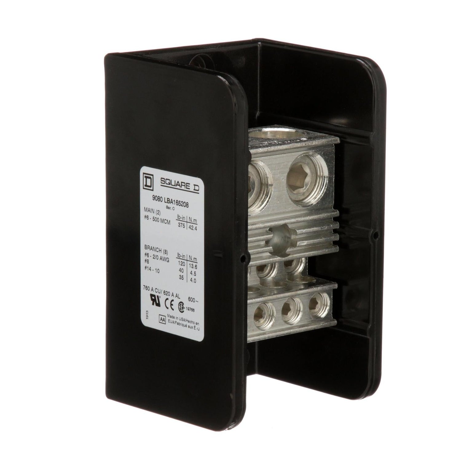 9080LBA165208 - Square D - Power Distribution Block – SimplyBreakers.com