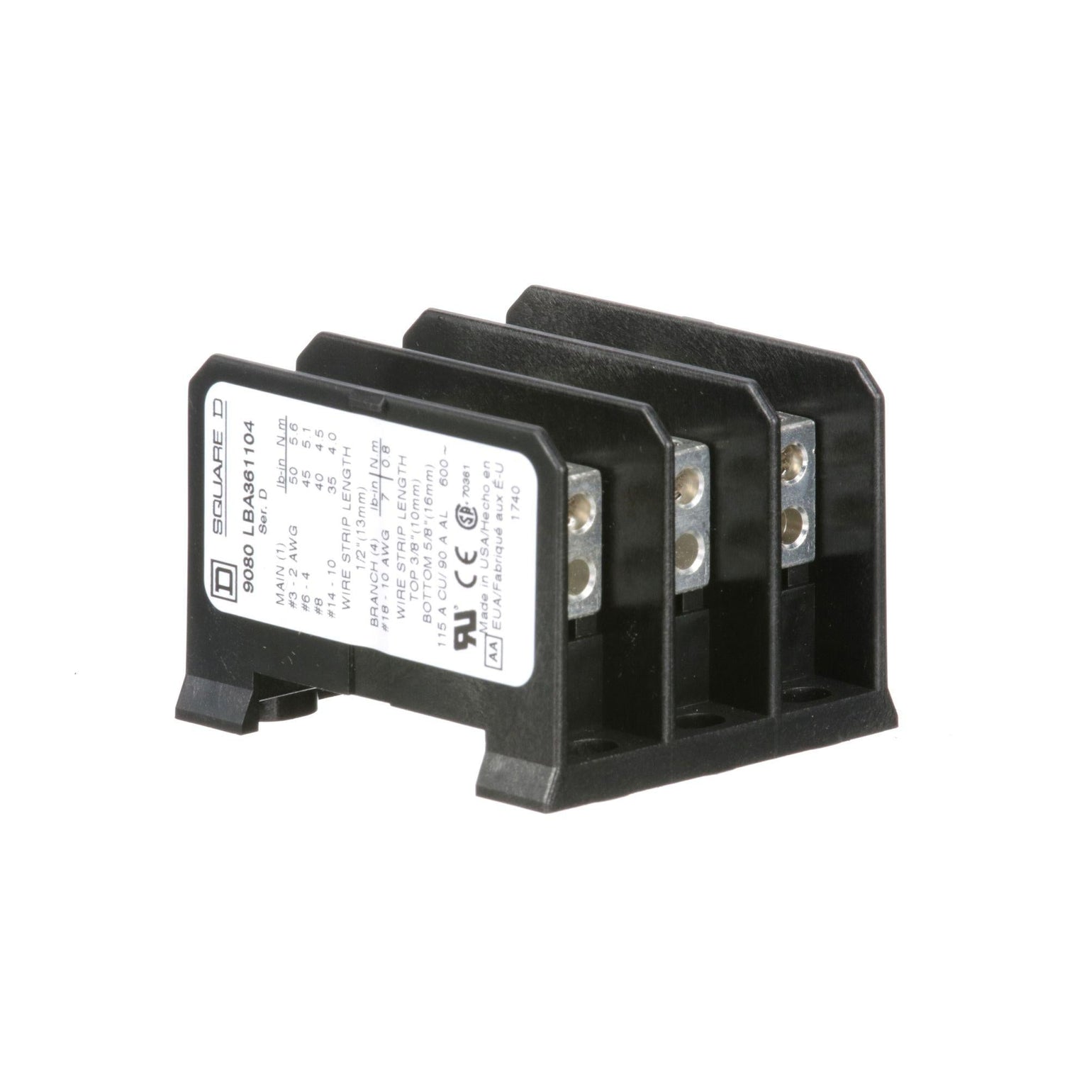 9080LBA361104 - Square D - Power Distribution Block – SimplyBreakers.com