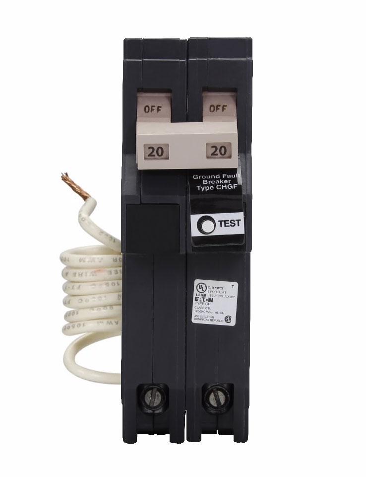 CH220GFT - Eaton - 20 Amp Ground Fault Breaker – SimplyBreakers.com