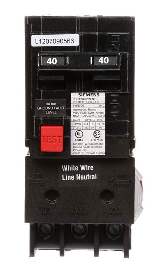 QE240 - Siemens - 40 Amp GFEP Circuit Breaker – SimplyBreakers.com
