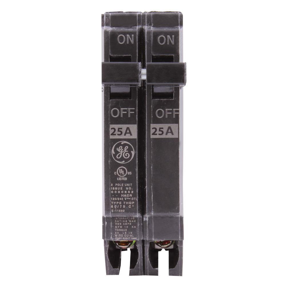 Q-Line 60 Space General Electric THQL1125 Circuit Breaker, 1-Pole 25 ...