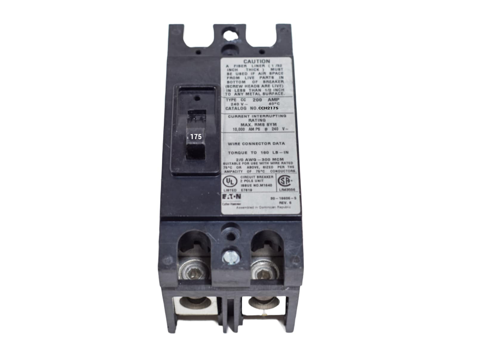 CCH2175 - Eaton - Molded Case Circuit Breakers – SimplyBreakers.com