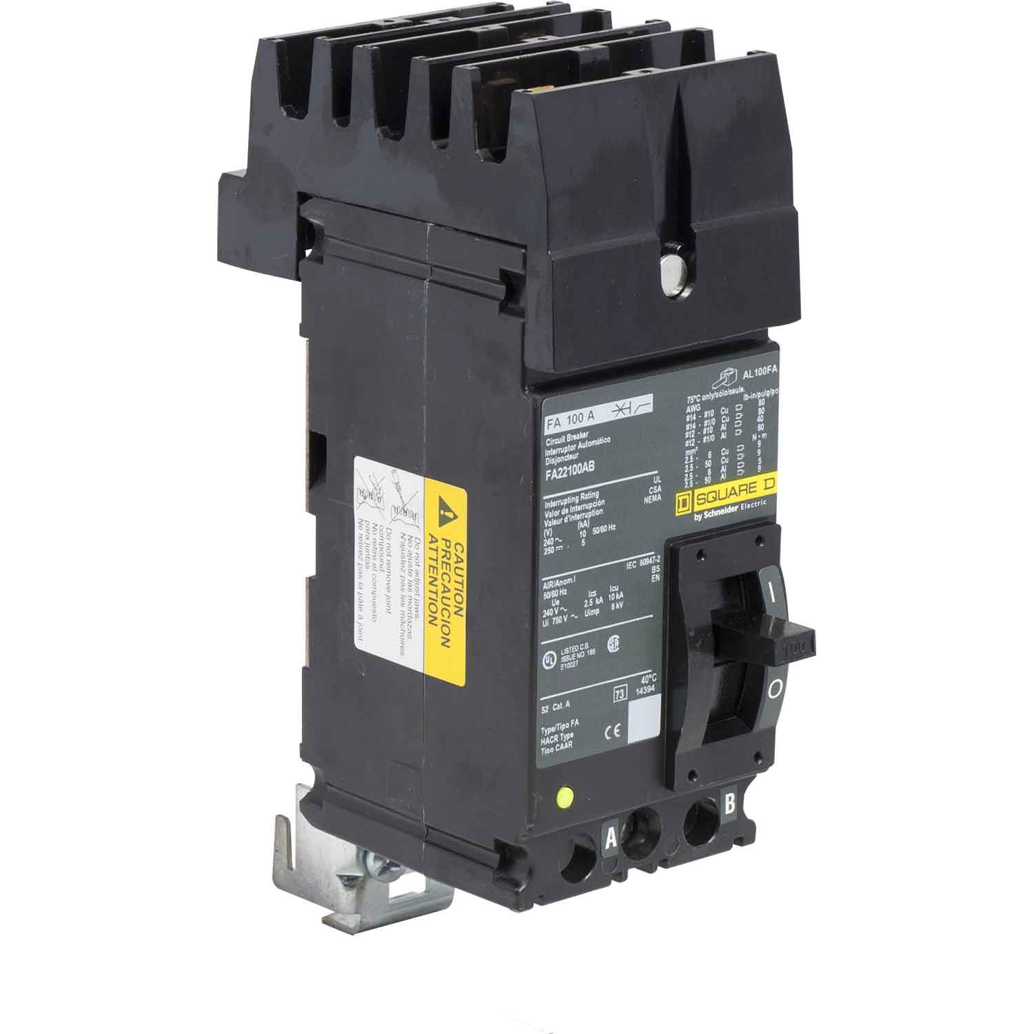 FA22100AB - Square D - Molded Case Circuit Breakers – SimplyBreakers.com