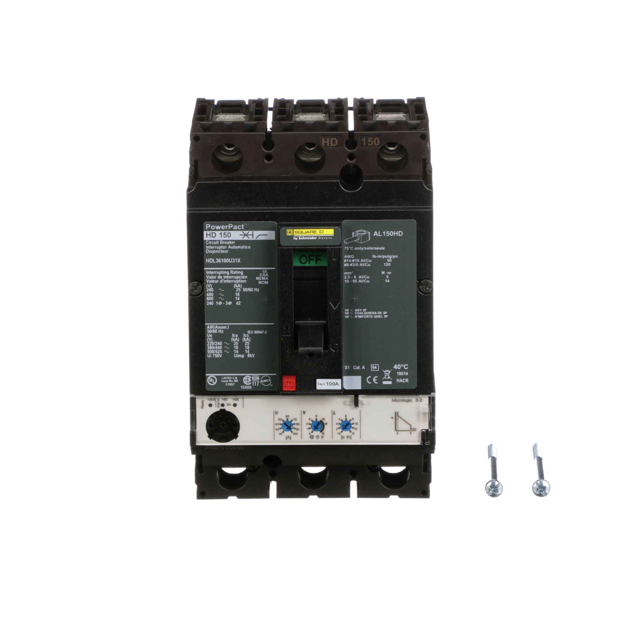 HDL36100U31X - Square D - Molded Case Circuit Breakers – SimplyBreakers.com