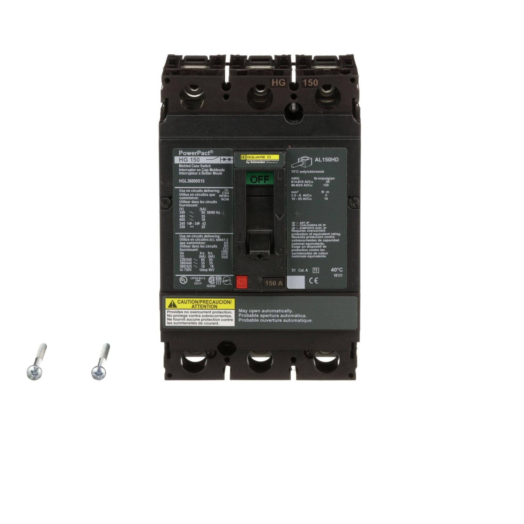 HGL36000S15 - Square D - Molded Case Circuit Breakers – SimplyBreakers.com