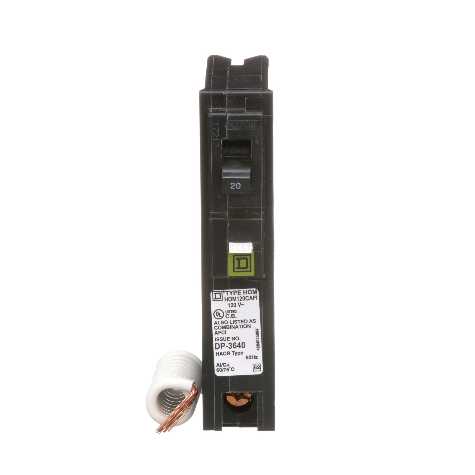 HOM120CAFI - Square D Homeline - Arc Fault (AFCI) Circuit Breaker ...