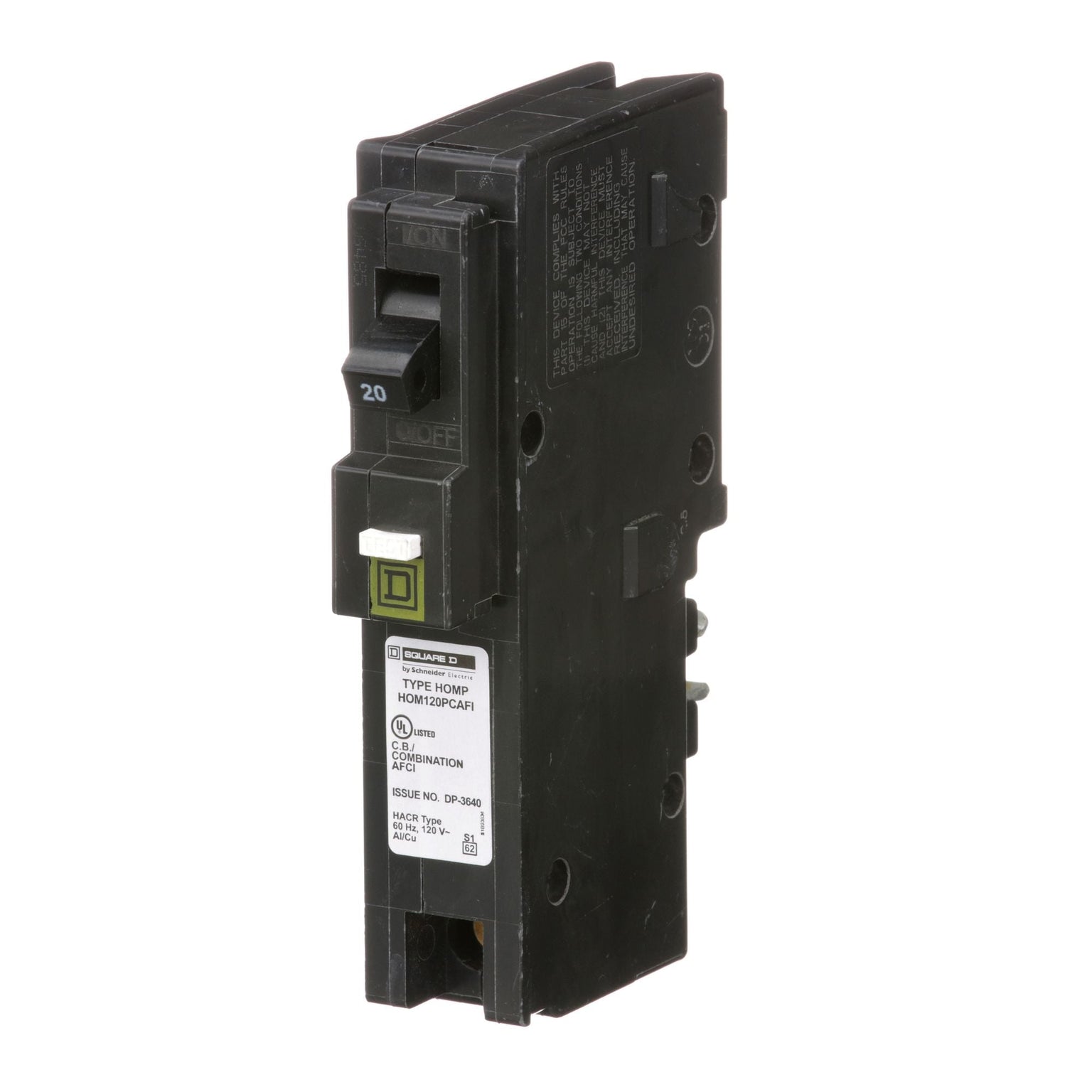 HOM120PCAFICP - Square D Homeline - Arc Fault (AFCI) Circuit Breaker ... HOM120PCAFICP - Square D Homeline - Arc Fault (AFCI) Circuit Breaker ...