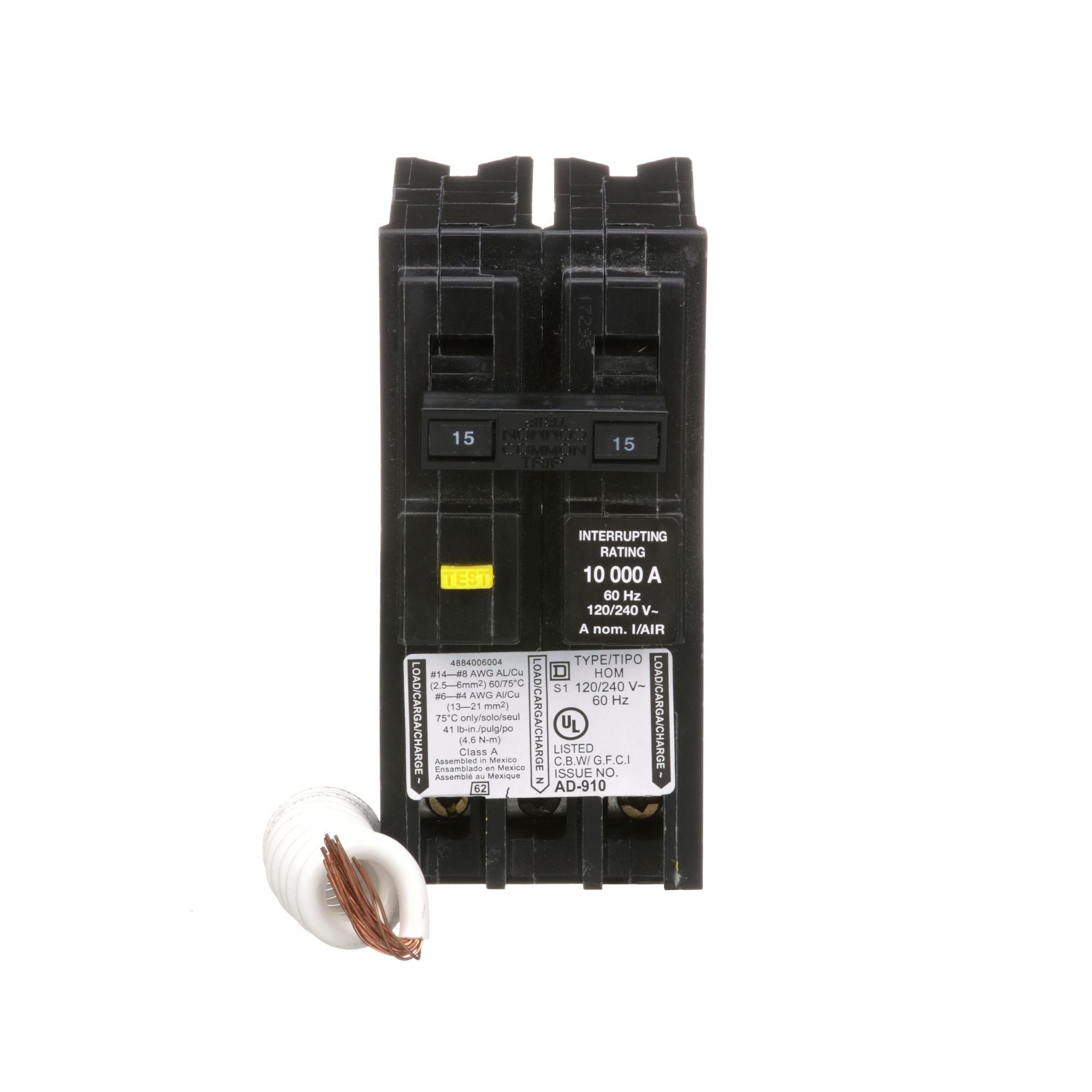 HOM215GFI - Homeline 15 Amp Ground Fault Circuit Breaker ...