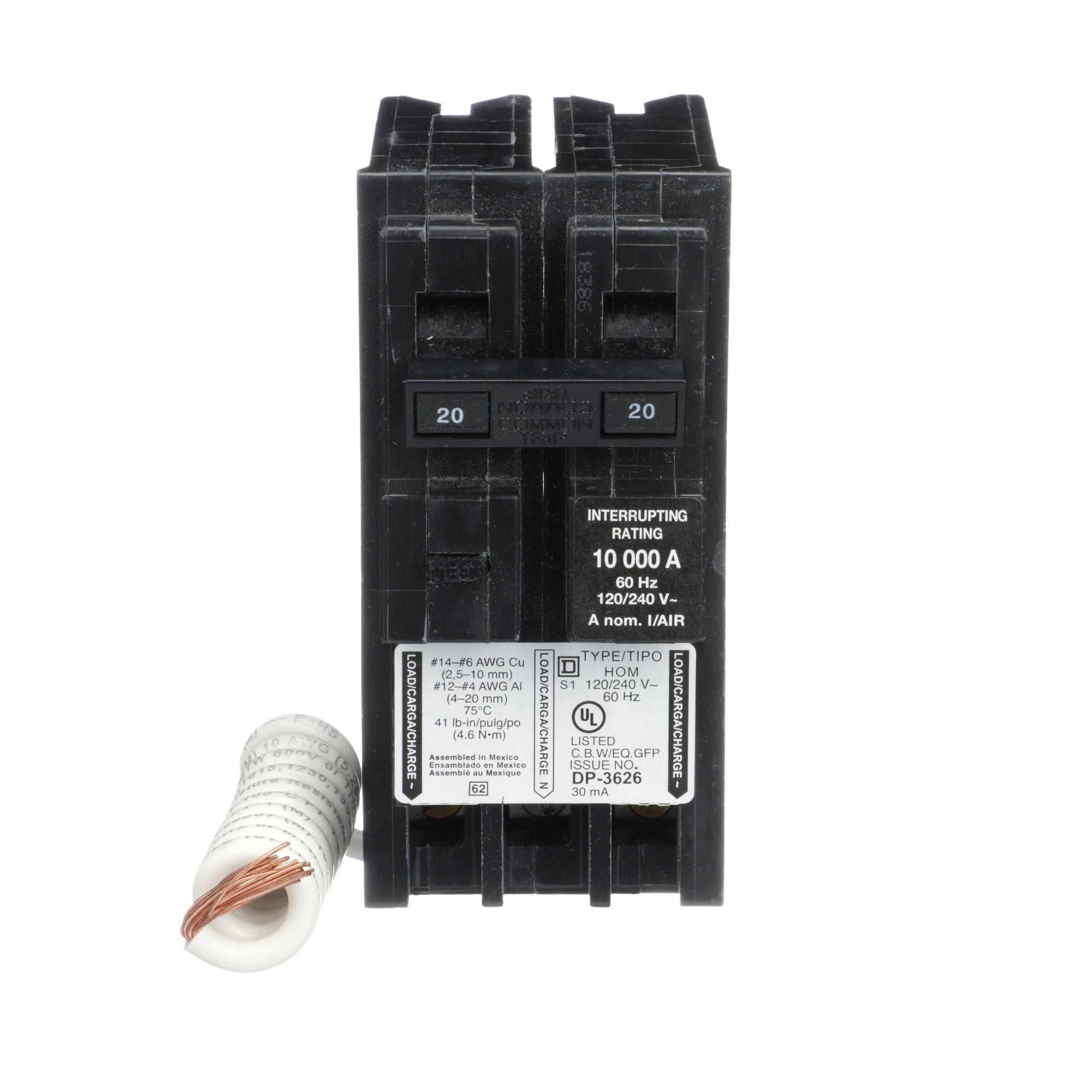 HOM220EPD - Square D Homeline - GFEP Breaker – SimplyBreakers.com