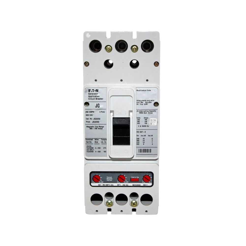 JG3250 - Eaton - Molded Case Circuit Breakers – SimplyBreakers.com