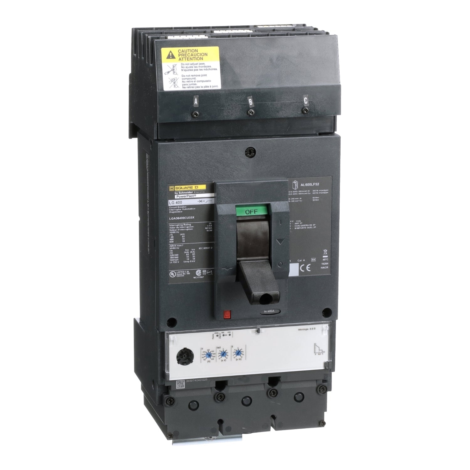 LGA36400CU33X - Square D - Molded Case Circuit Breakers ...