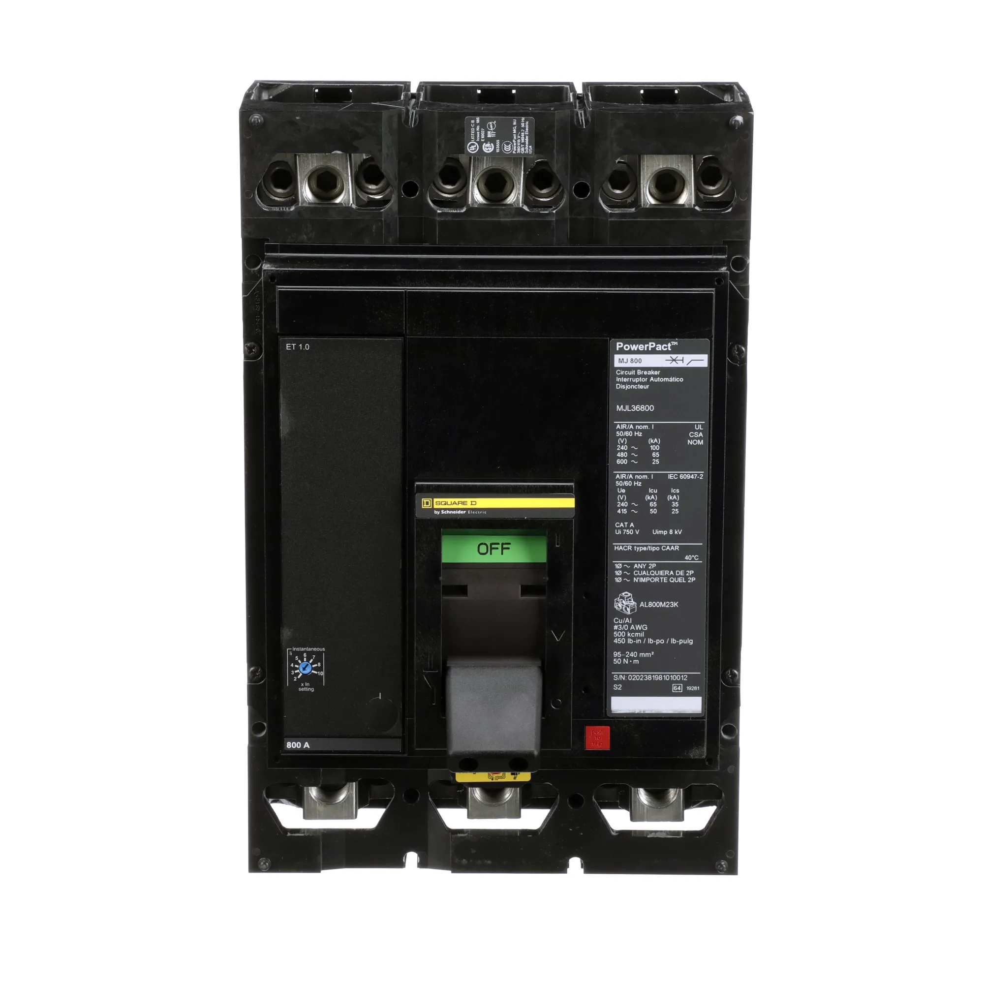 MJL36800 - Square D - Molded Case Circuit Breaker – SimplyBreakers.com
