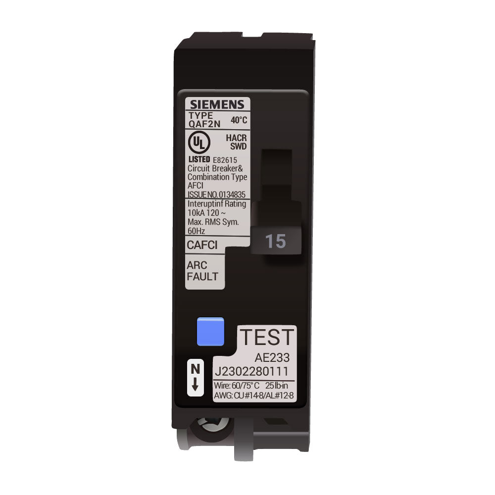 QA115AFCN - Siemens - 15 Amp Arc Fault (AFCI) Breaker – SimplyBreakers.com