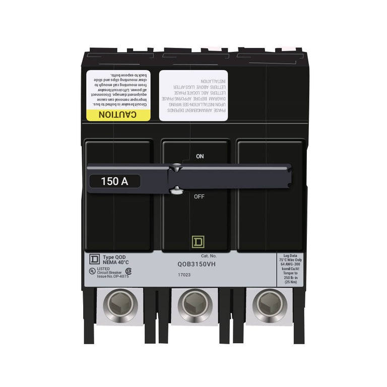 QOB3150VH - Square D - 150 Amp 22kA Circuit Breaker – SimplyBreakers.com