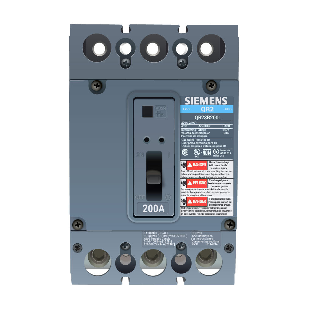 QR23B200L - Siemens - Molded Case Circuit Breaker – SimplyBreakers.com