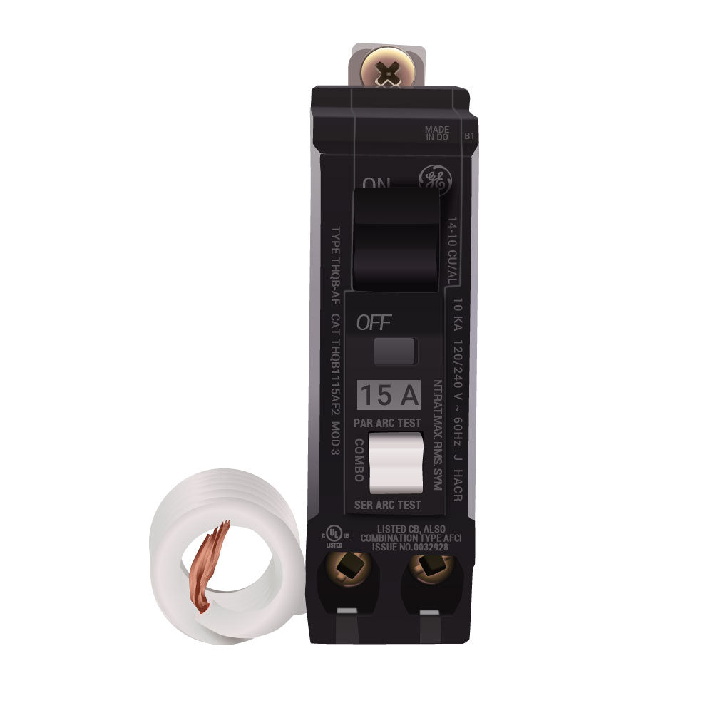 THQB1115AF2 - GE - 15 Amp AFCI Circuit Breaker – SimplyBreakers.com THQB1115AF2 - GE - 15 Amp AFCI Circuit Breaker – SimplyBreakers.com
