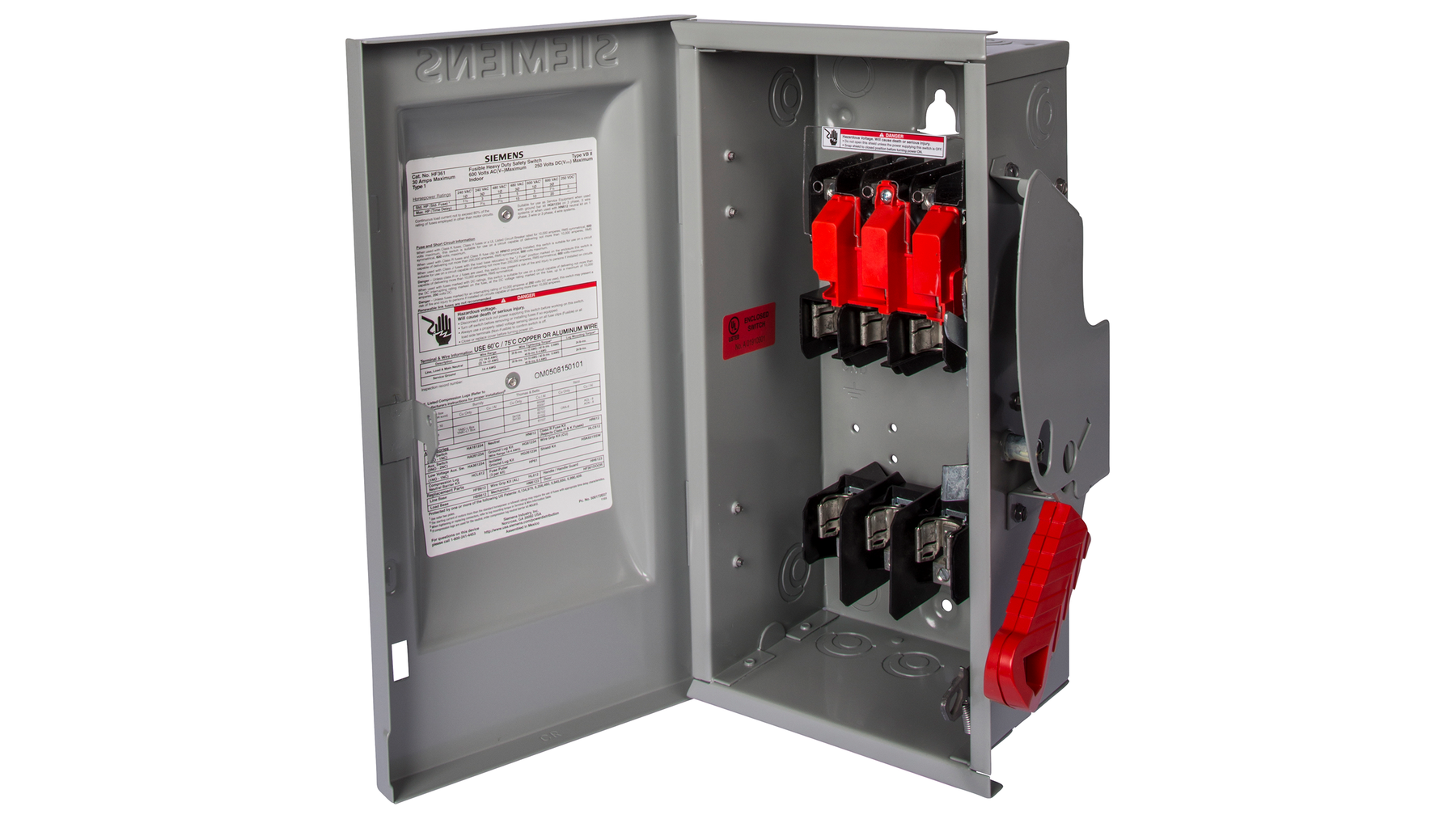 HF322N - Siemens 60 Amp 3 Pole 240 Volt Disconnect and Safety Switch ...